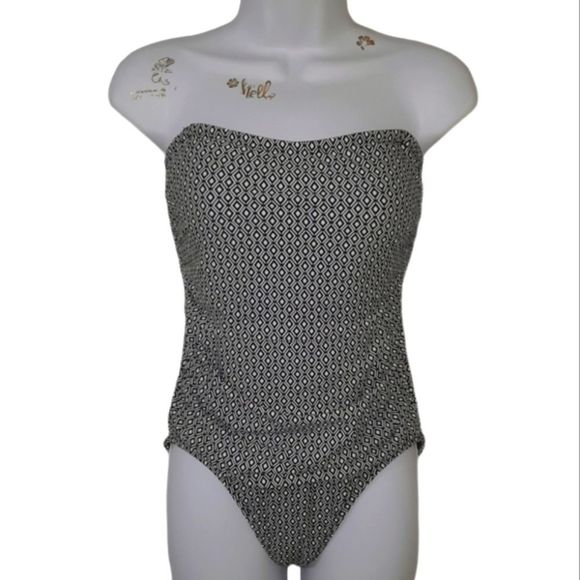 Dkny | Swim | Dkny Black White Diamond Pattern Piece Swimsuit | Poshmark